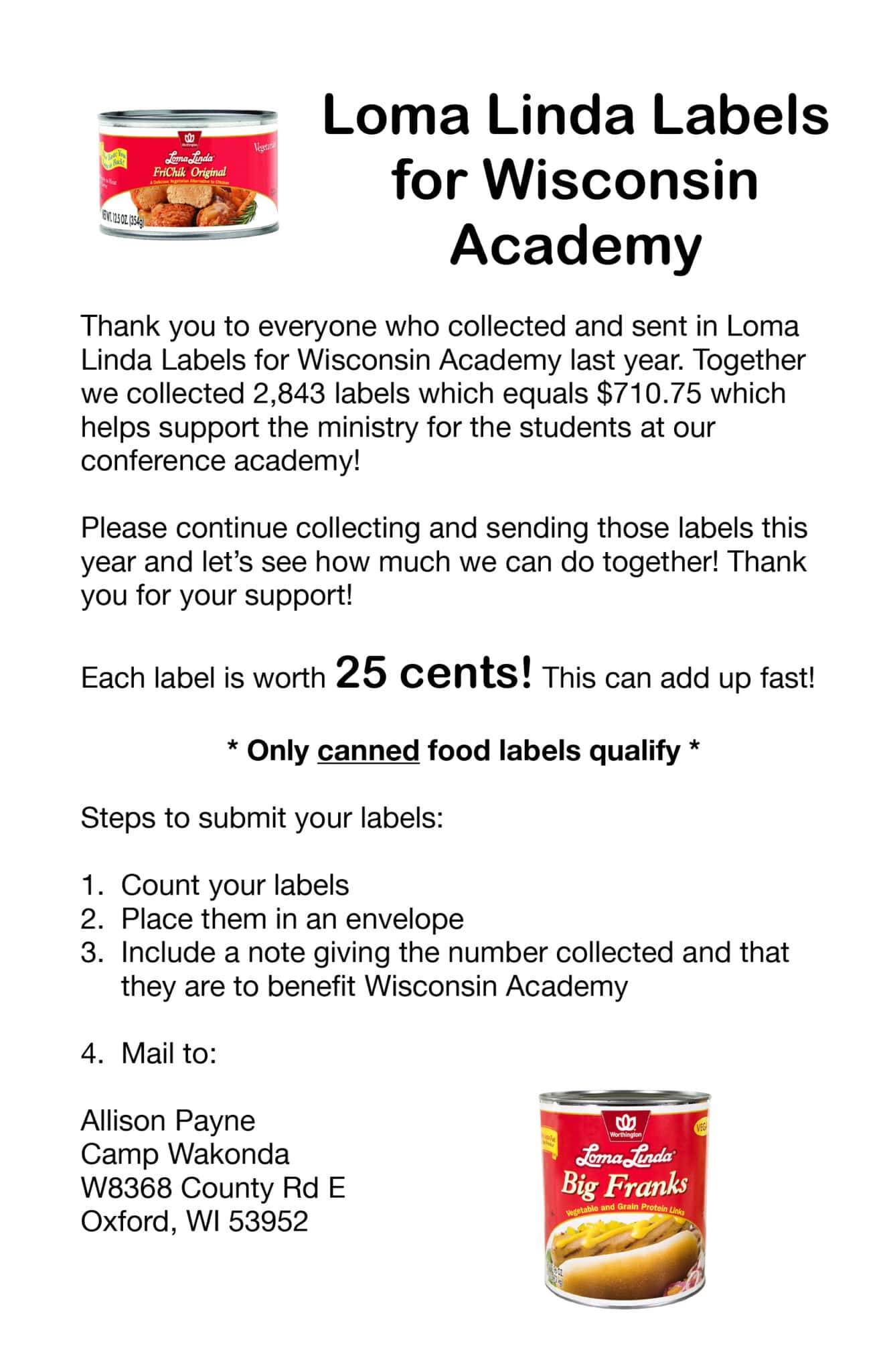 Keep Saving Loma Linda Labels – Wisconsin Conference of Seventh-day ...