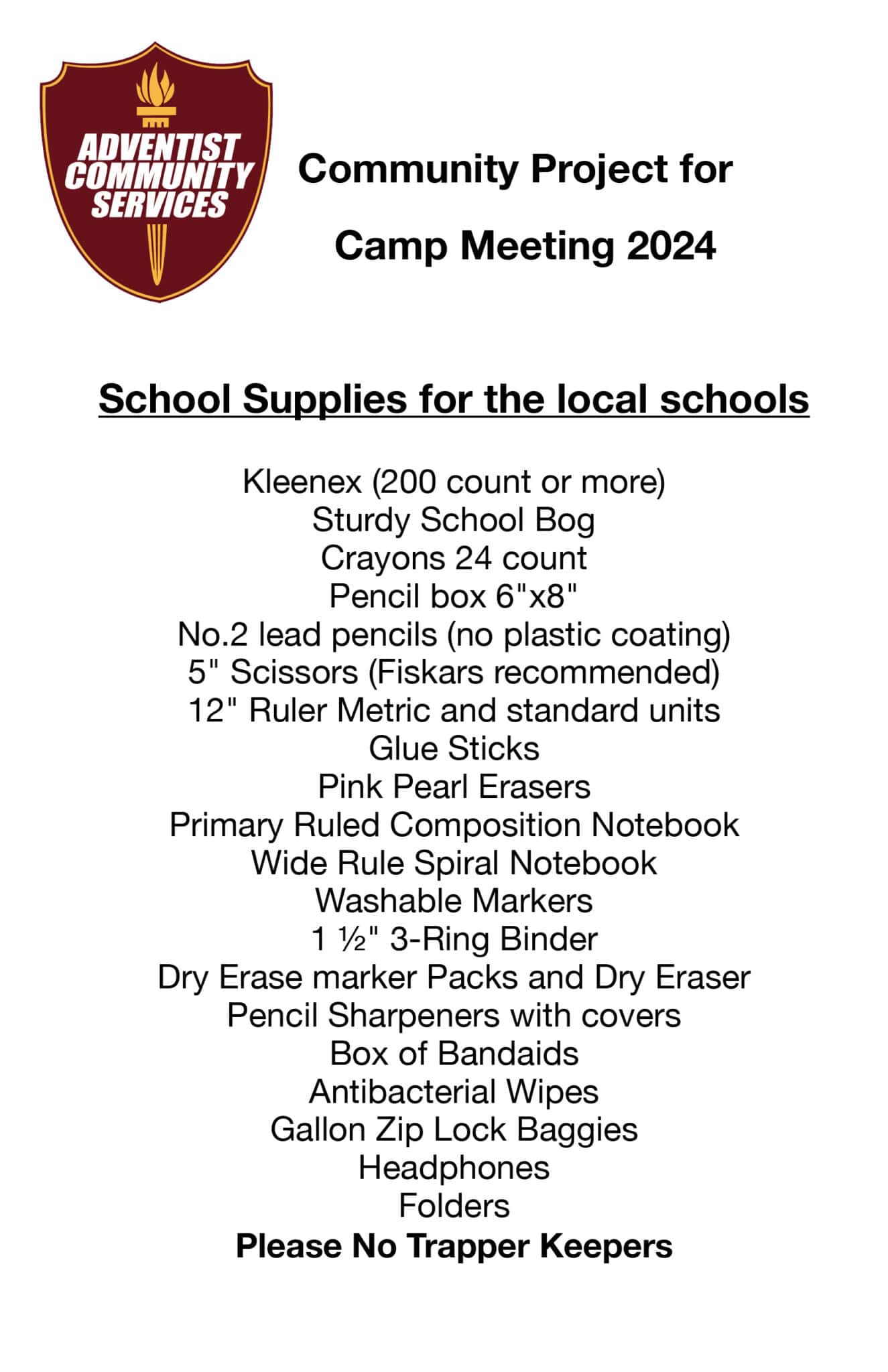 Adventist Community Services at Camp Meeting - Wisconsin Conference of ...